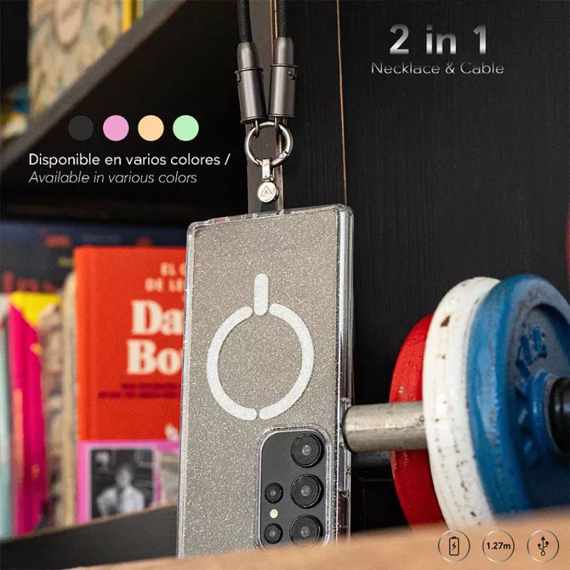 Colgante - Cable de Carga Tipo C y Lightning para móvil