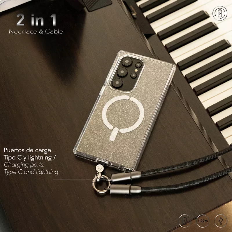 Colgante - Cable de Carga Tipo C y Lightning para móvil